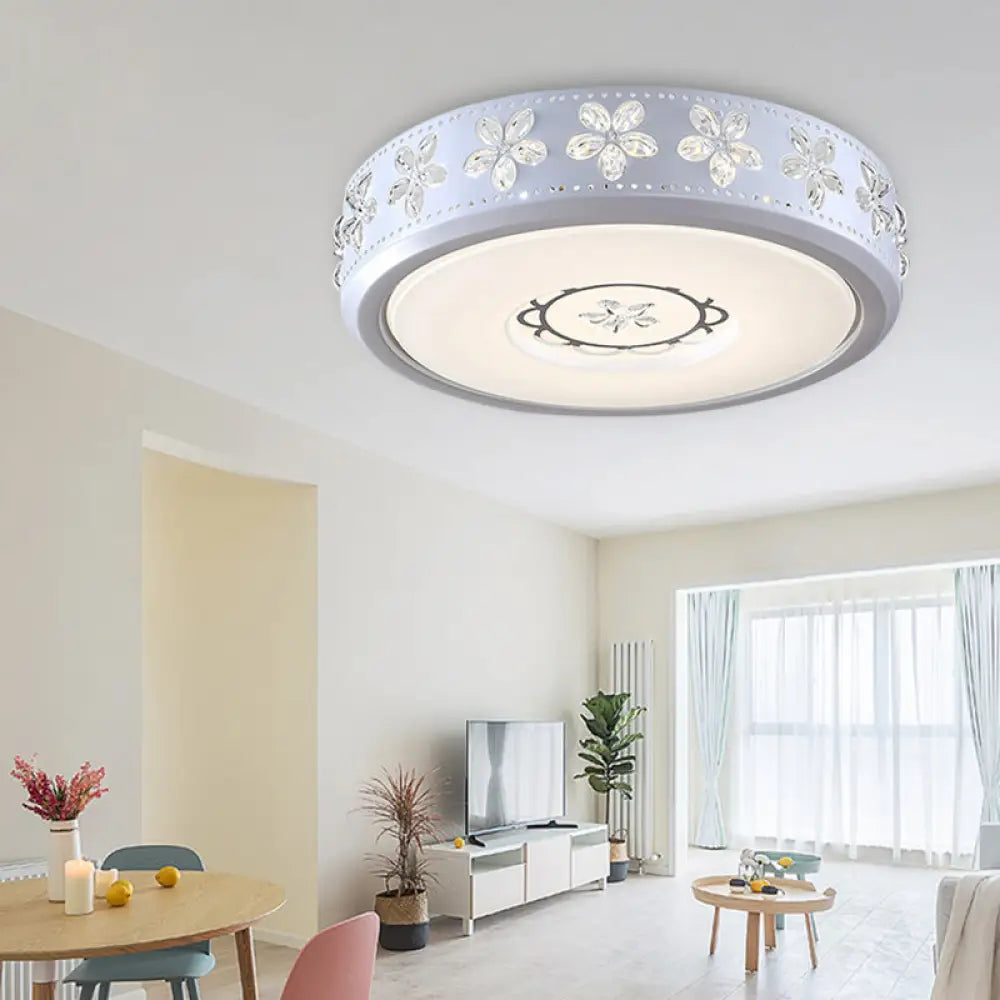 12"/16.5"/20.5" White Flower Flush Mount Acrylic LED Livg Room Light ...