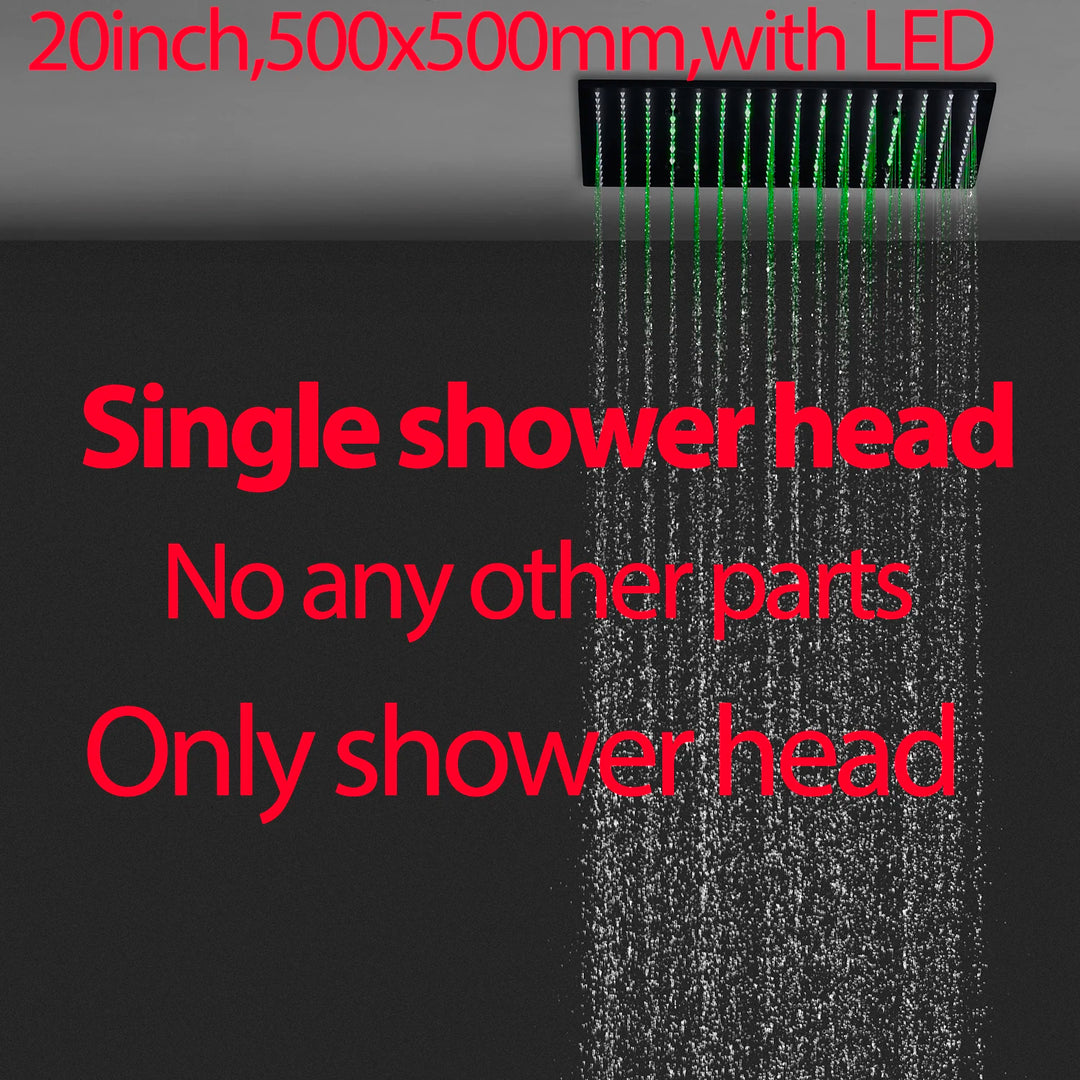 Bathroom Accessories 20Inches 500x500mm Rainfall SPA Massage LED Showe ...