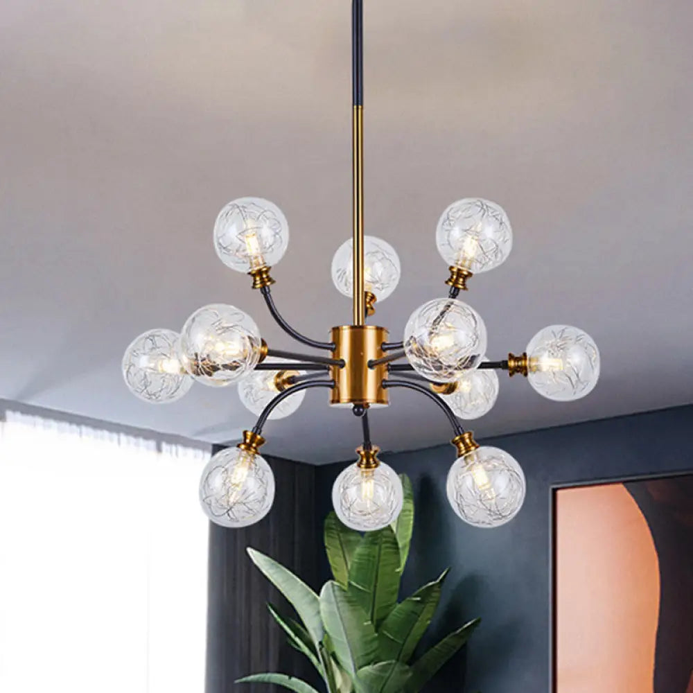 Bubble Suspended Lighting: Contemporary Glass Chandelier with ...