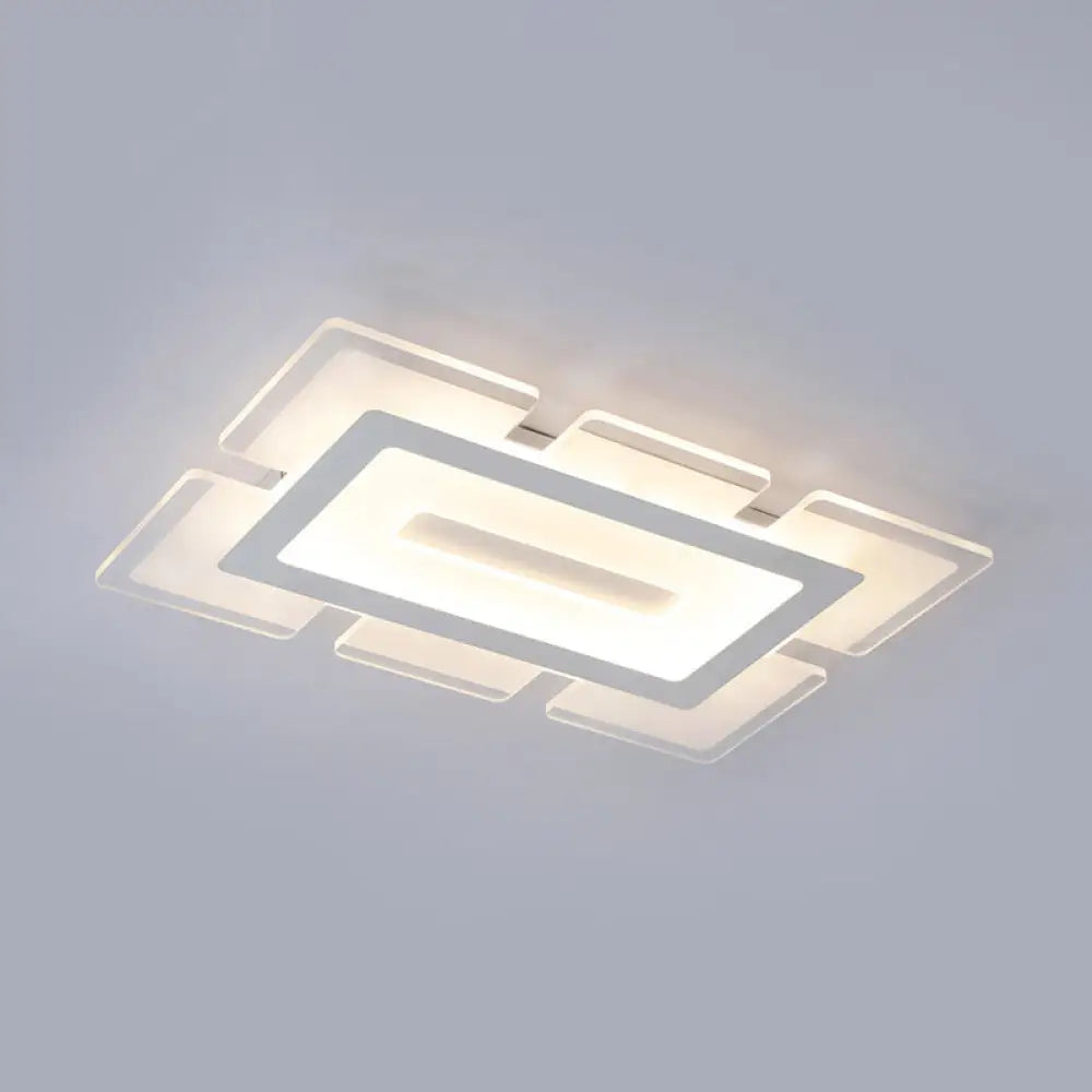 Modern Acrylic Ultrathin Rectangle Ceiling Lamp - 23.5"/35.5" Long LED ...